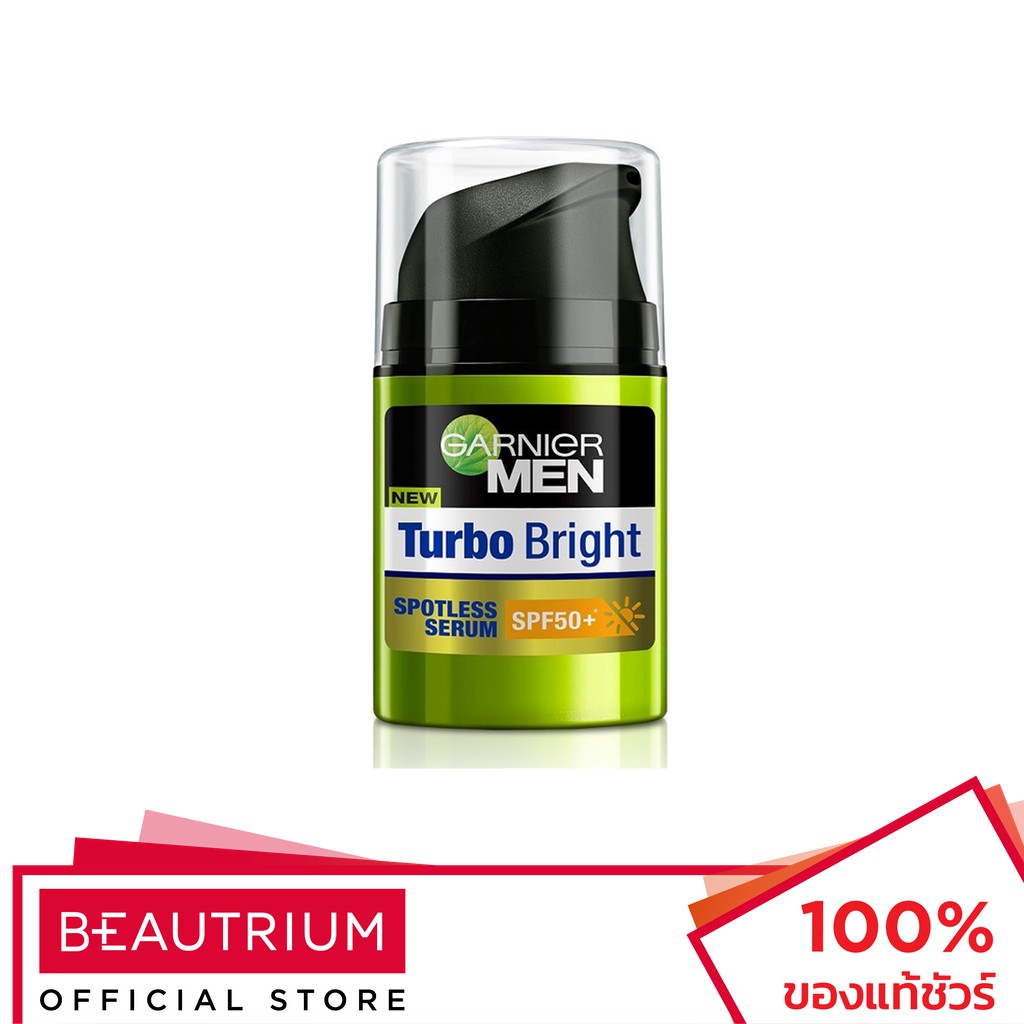 GARNIER Men Turbo Bright Spotless Serum SPF50+ เซรั่มบำรุงผิวหน้า 40ml ...
