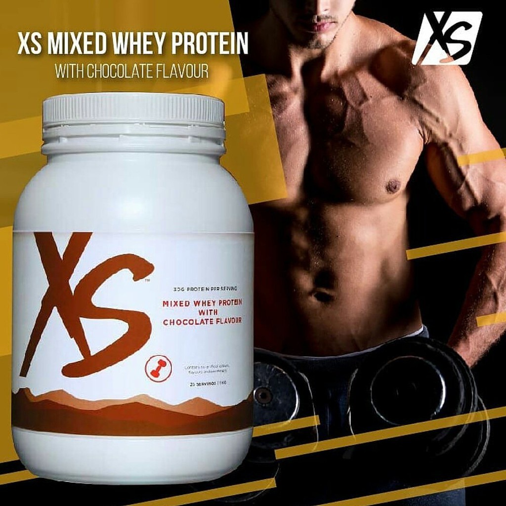 XS Mixed Whey Protein with Chocolate Flavour (1kg.) XS มิกซ์เวย์โปรตีน ...