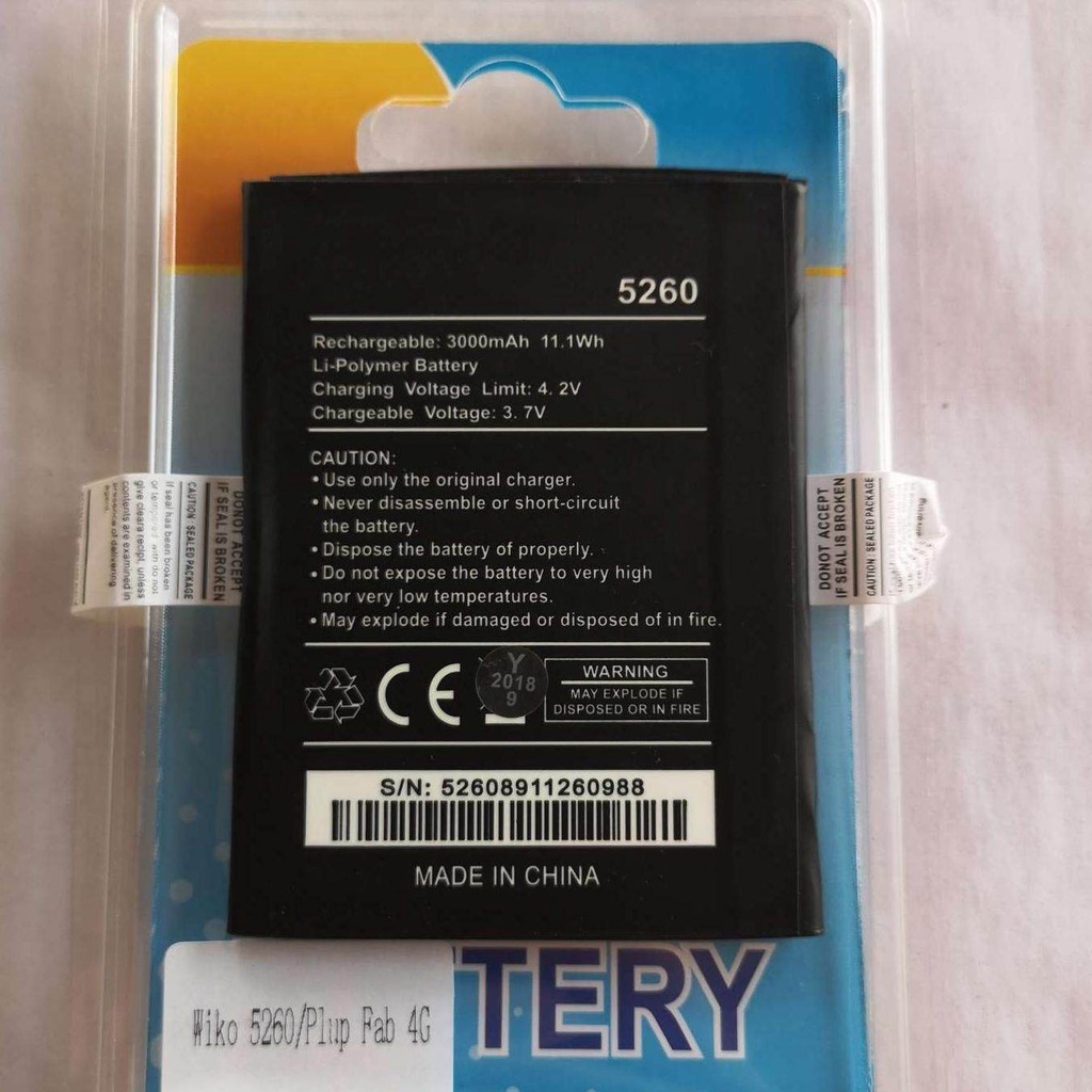 BATTERY แบตเตอรี่ โทรศัพท์ มือถือ Wiko PULP FAB 5260 (3000mAh) | Shopee ...