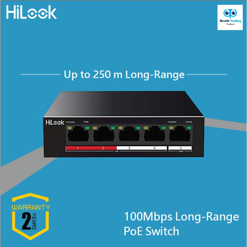 Hi-Look POE SWITCH รุ่น NS-0105P-35(B) สวิตช์ POE สำหรับกล้องไอพี for IP CAMERA HILOOK | Shopee ...