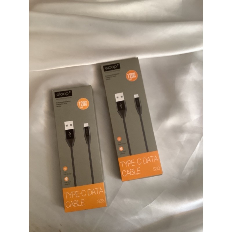 Eloop สายชาร์จ รุ่น S33 สาย USB Data Cable Type-Cหุ้มด้วยวัสดุป้องกันไฟไหม้ | Shopee Thailand