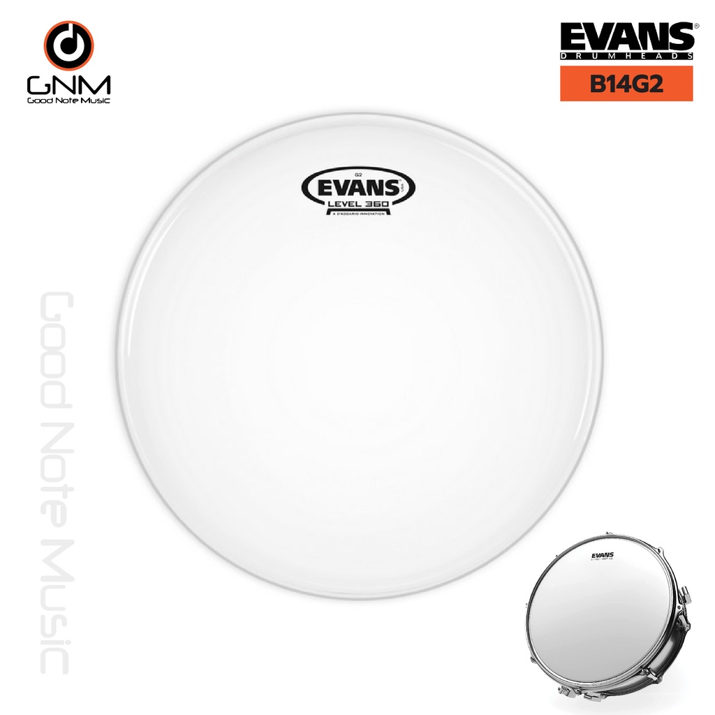 หนังกลอง EVANS #B14G2 หนังกลอง 14" สีขาว Coated รุ่น Genera G2 | Shopee ...