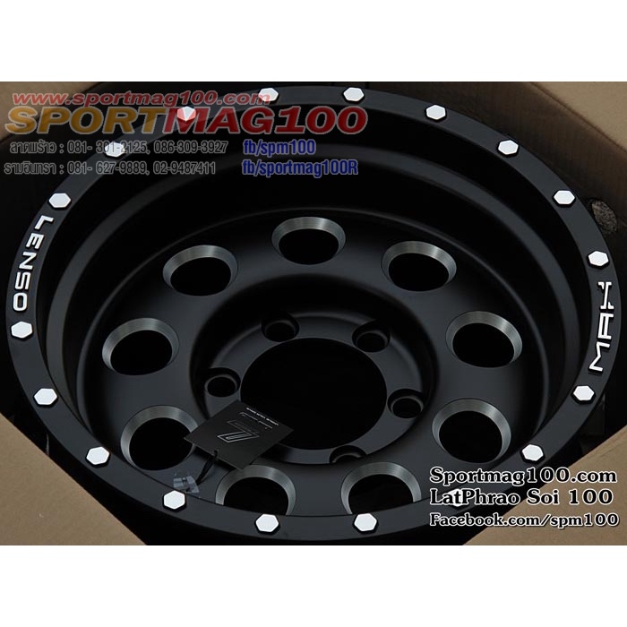 [15296] แม็กซ์ใหม่ Lenso MAX6 สีดำด้านมิลลิ่งก้าน สเปค 9-16นื้ว 6รู139 Offset0 | Shopee Thailand