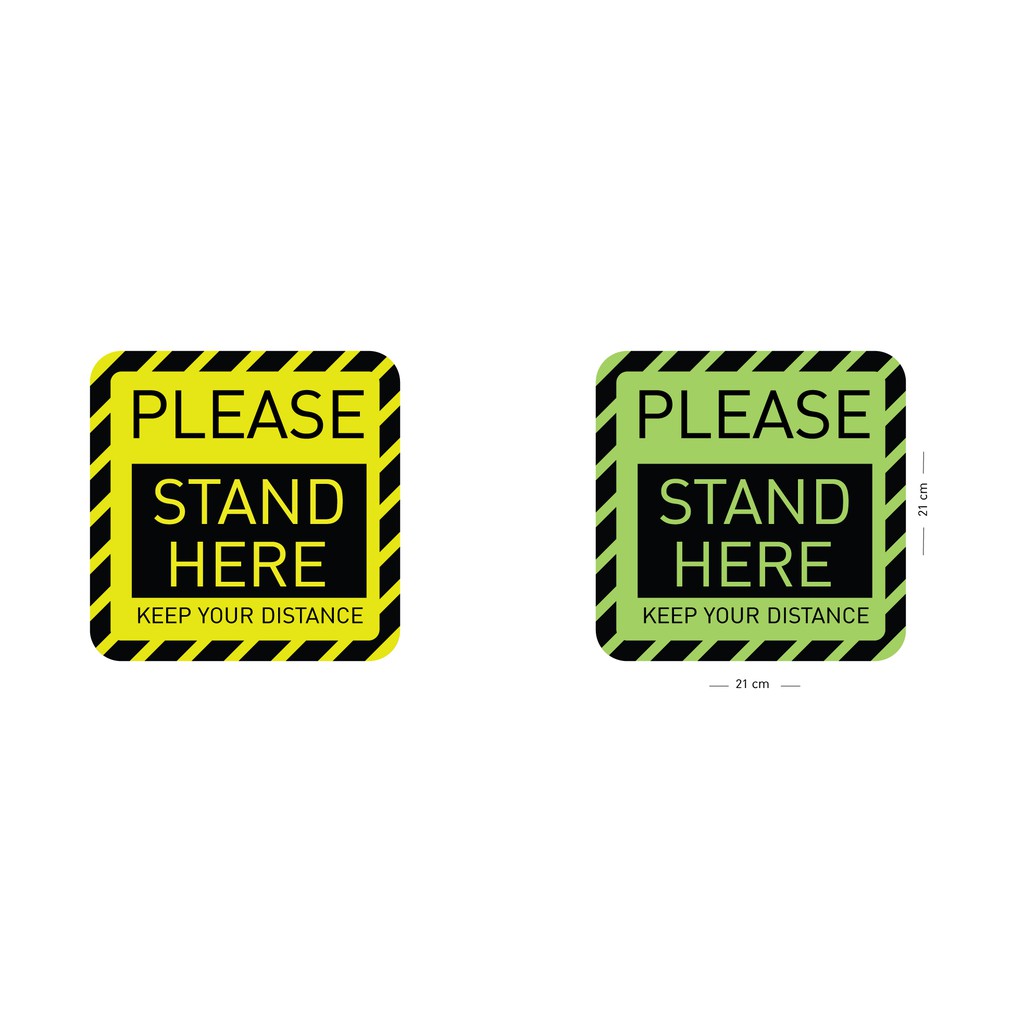 สติ๊กเกอร์ Sticker Stand here ไดคัทพร้อมใช้ | Shopee Thailand