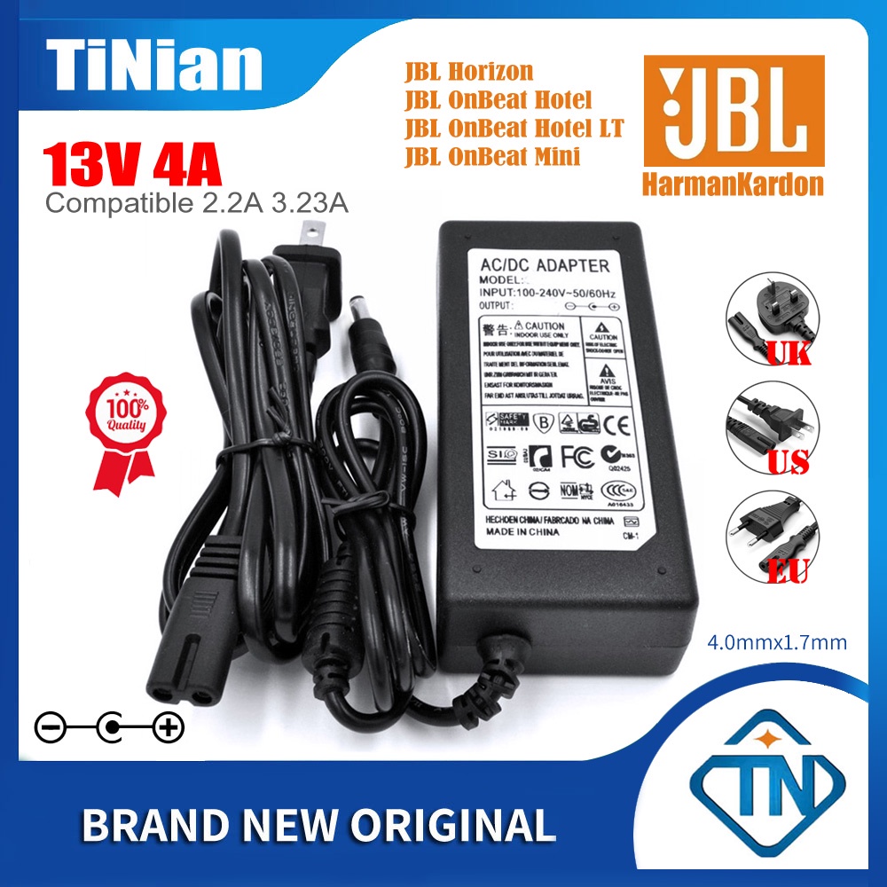 อะแดปเตอร์พาวเวอร์ซัพพลาย 13V 4A 2.2A 3.23A AC สําหรับลําโพงบลูทูธไร้สาย JBL Horizon OnBeat ...
