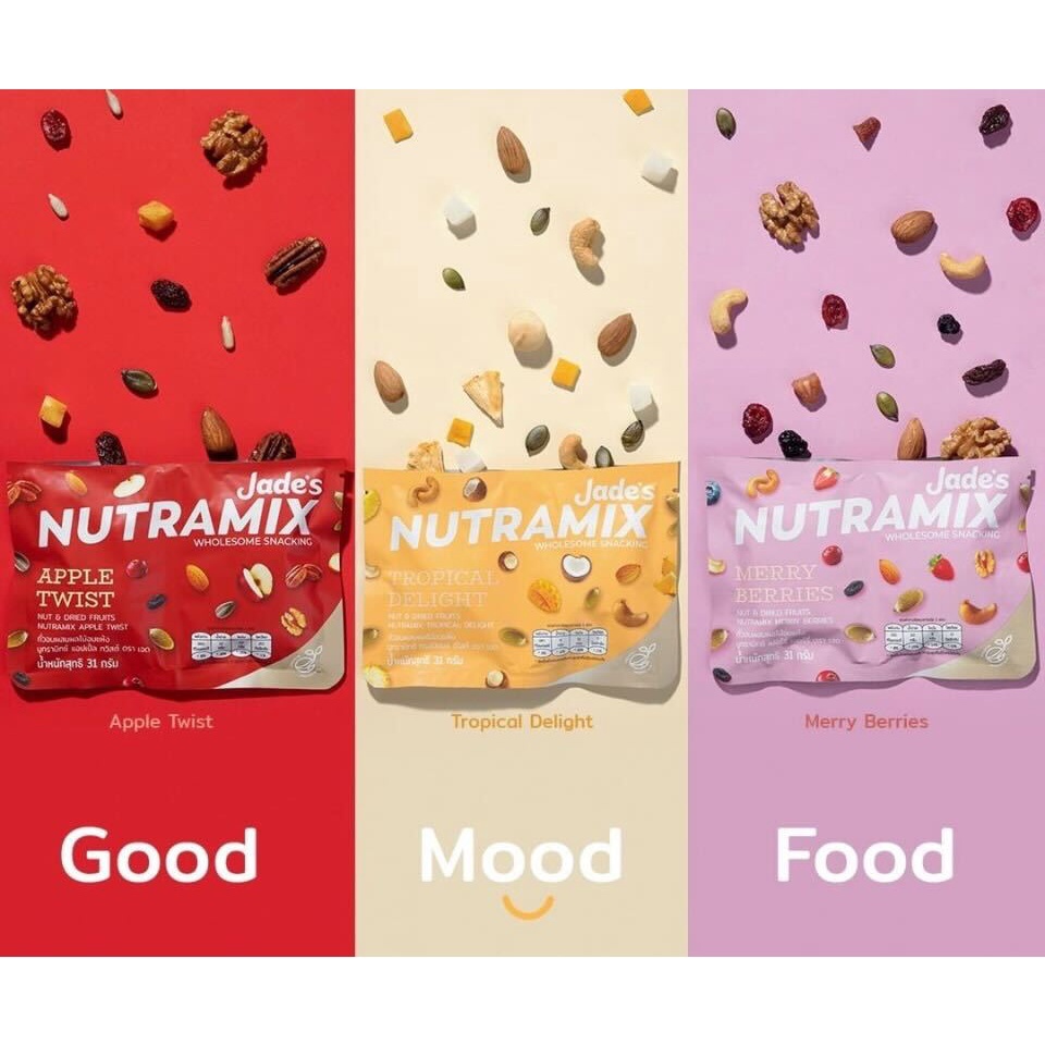 Jade's Nutramix (6 packs) - ถั่วและธัญพืชsprout และผลไม้อบแห้งน้ำตาล ...