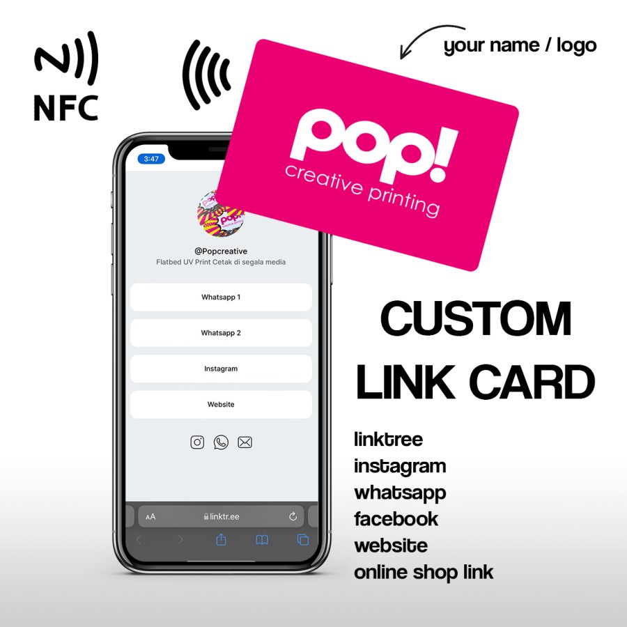 Nfc Card สมาร์ทนามบัตรสมาร์ทการ์ด Custom Link Digital Business Card Tap ...