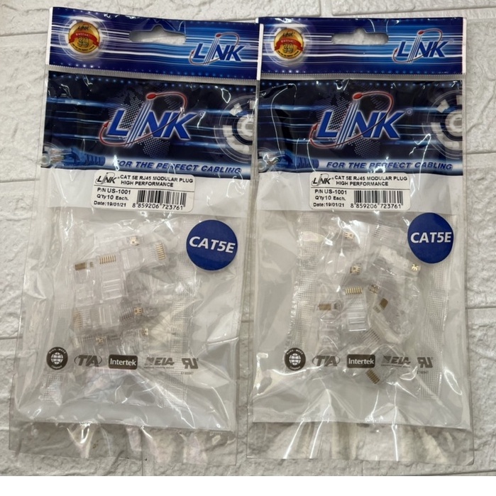 หัวแลน RJ45 Cat5 ยี่ห้อ Link สำหรับสายแลน รุ่น US-1001 | Shopee Thailand