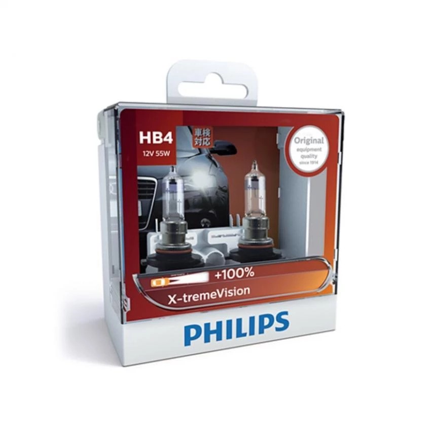 Philips HB4 9006 หลอดไฟ รถยนต์ รุ่น X-TREME VISION + 100% | Shopee Thailand