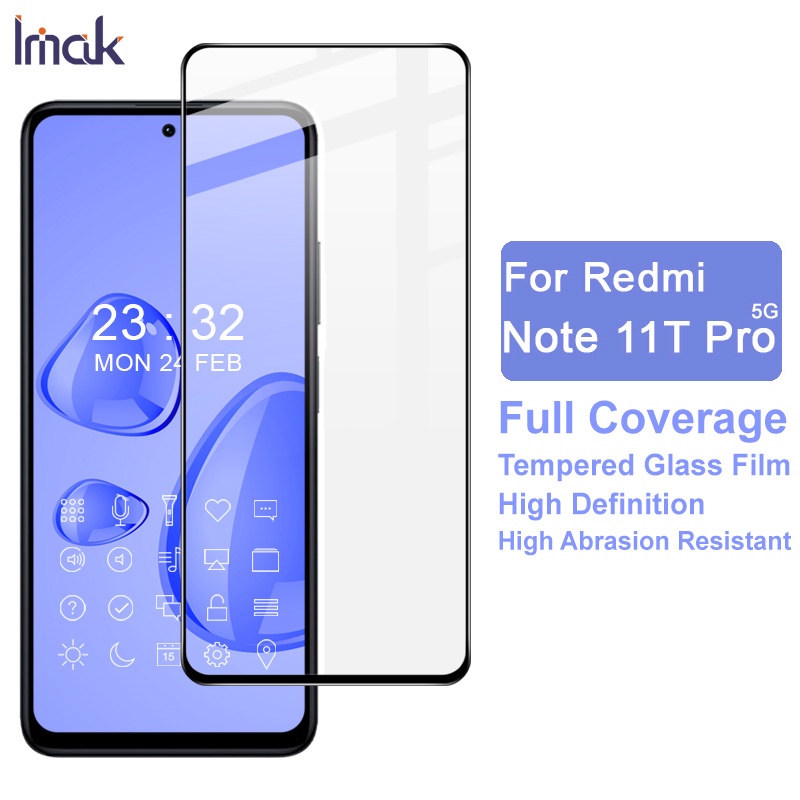 Original Imak Redmi Note 11T Pro Plus 5G กระจกนิรภัย Redmi Note11T Pro 5G กาวคลุมทั้งหมดฟิล์มกัน ...