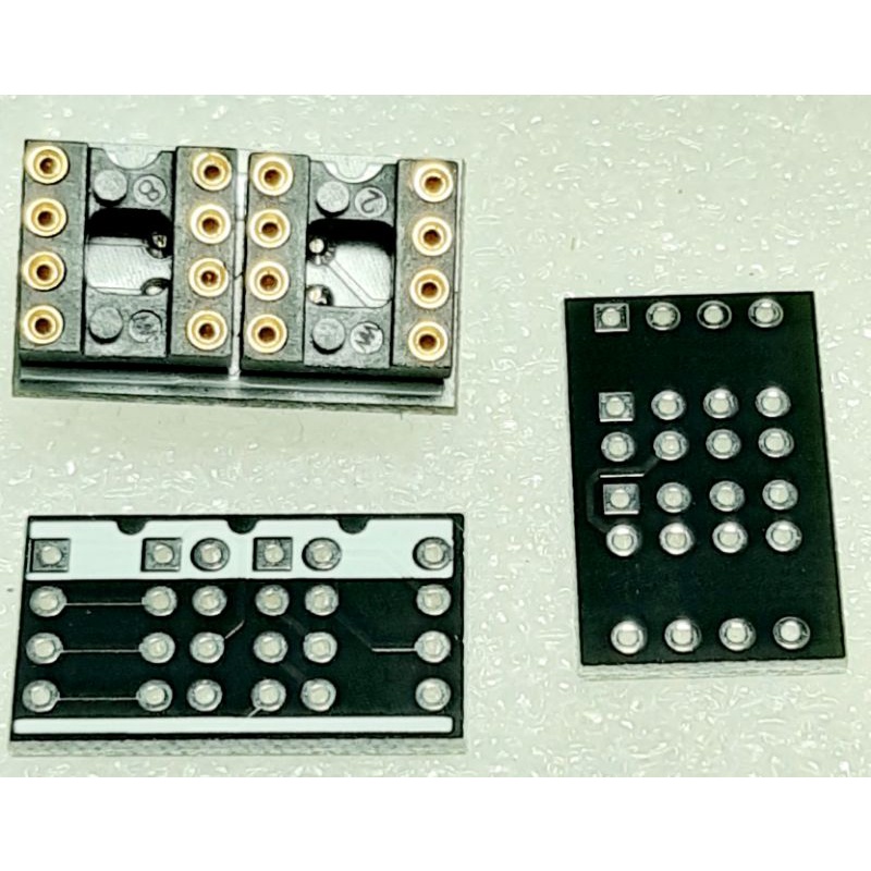 2 Single to 1 Dual Op-Amp Adaptor Socket ปริ๊นเปล่า2ชิ้น และประกอบ ...