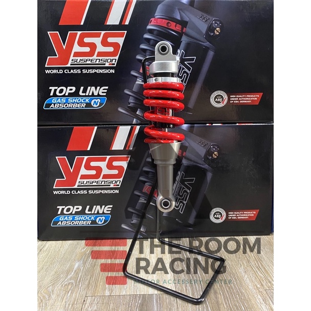 โช้คหลังYSS GAS ECO LINE SONIC/DASH ความยาว255มม. แกนดำ/สปริงแดง ของแท้100%(ME302-255T-04-85 ...