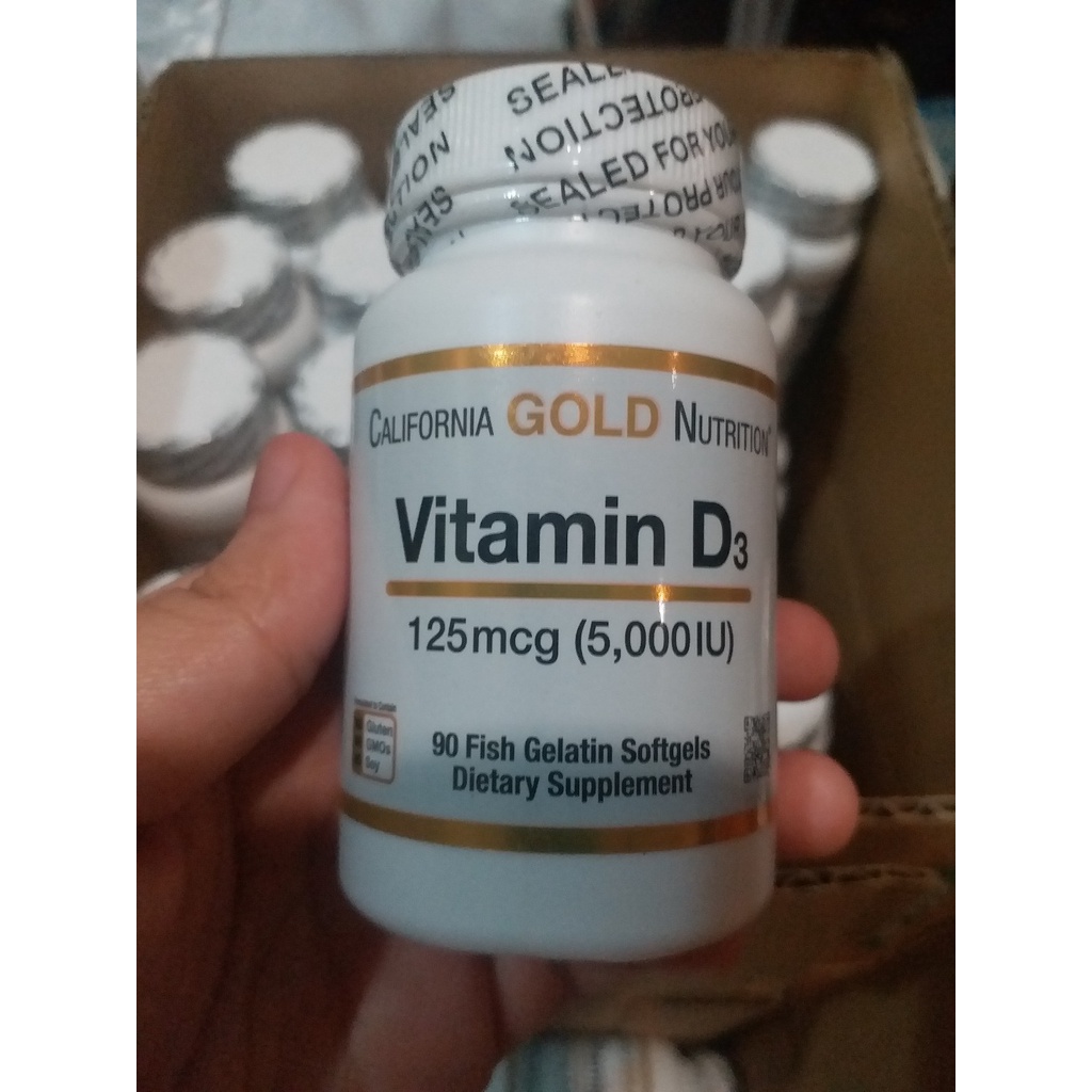 California Gold Nutrition Vitamin D3 125 mcg (5,000 IU) 90 แคปซูลจากเจ ...