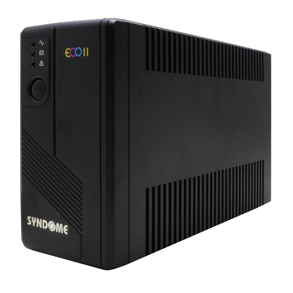 UPS (เครื่องสำรองไฟฟ้า) SYNDOME รุ่น ECO II-800 II-1000 (800 VA/360 WATT) (1000VA/630W)ประกัน 2 ...