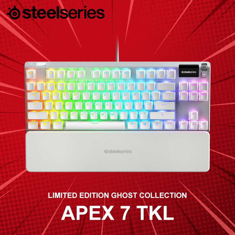 คีย์บอร์ด SteelSeries รุ่น Apex 7 TKL Ghost Limited Edition (ภาษาอังกฤษ ...