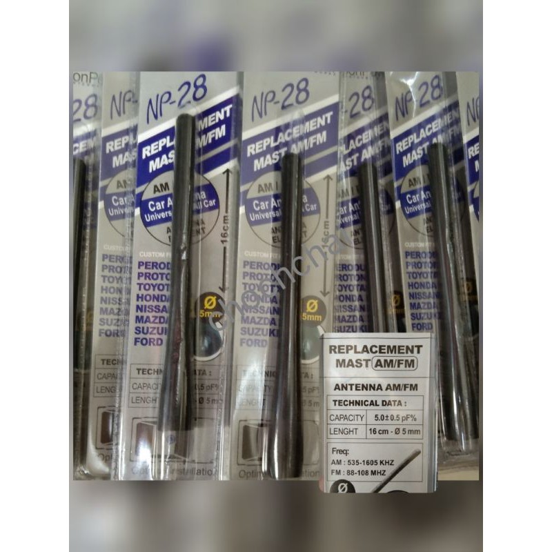 เสาอากาศรถยนต์ NP-27 / NP-28 // ของแท้ // *สามารถใส่ได้ทุกรุ่นที่เป็นเสาตรงกลางรถไม่ว่าจะเป็น ...