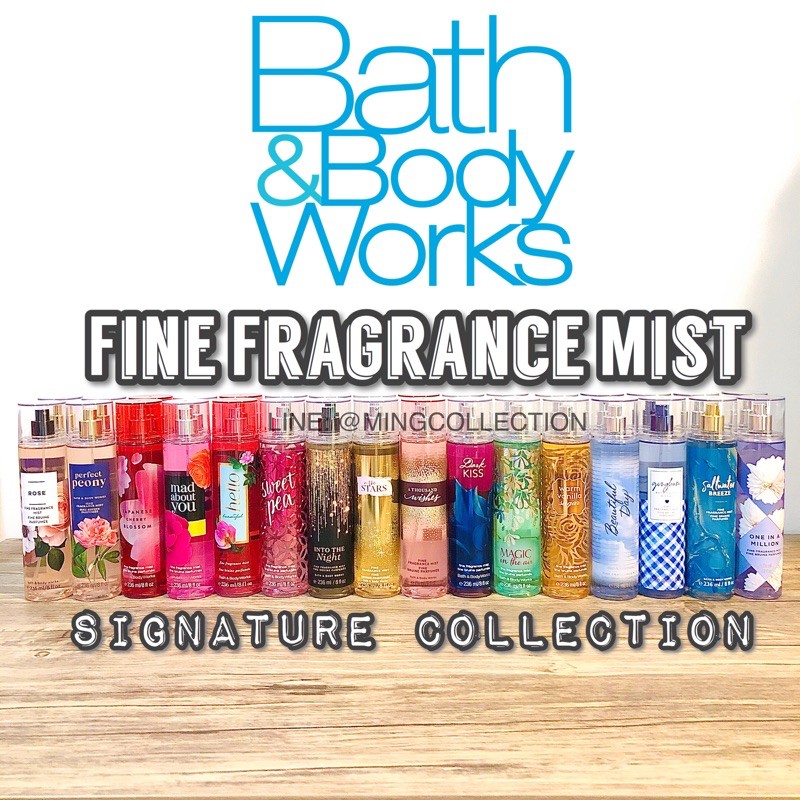 (1/2)สเปรย์น้ำหอม Signature Body Mist Bath & Body Works Fine Fragrance ...