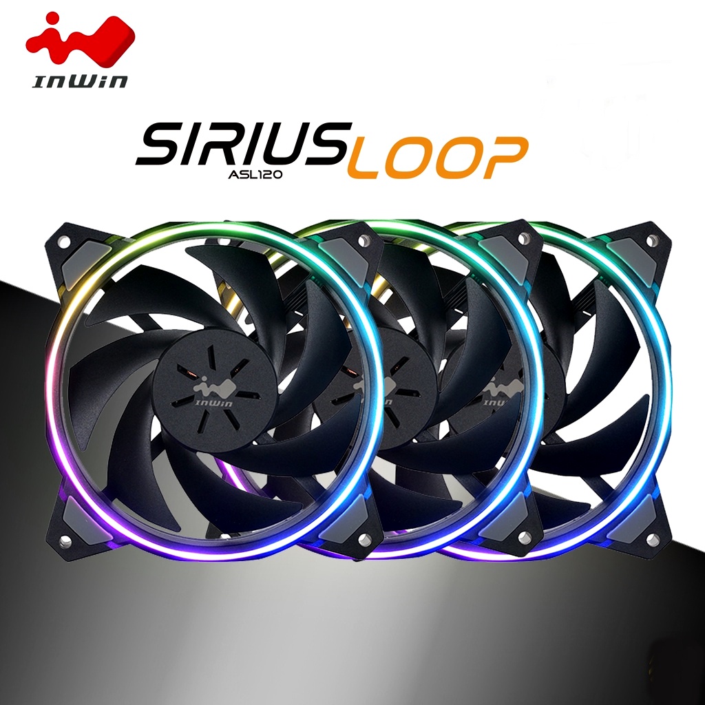 พัดลมเคส IN WIN Sirius Loop (ASL120) Triple Pack + RGB Modular ...