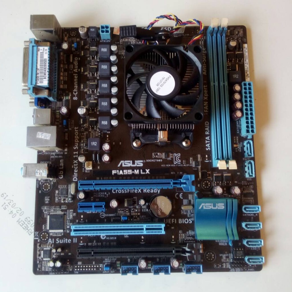 เมนบอร์ด FM1 DDR3 พร้อม cpu พัดลม ฝาหลัง คละรุ่น คละยี่ห้อ พร้อมใช้งาน ...
