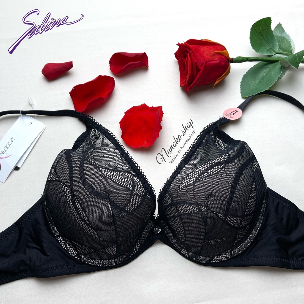 32A,32B,32C,32D เสื้อในซาบีน่า (มีโครง) รุ่น MODERN V รหัส SBI963BK ...