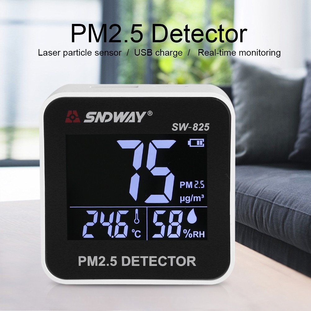 พร้อมส่งฟรี SNDWAY SW-825 PM 2.5 Detector เครื่องตรวจวัดคุณภาพอากาศ เครื่องวัดฝุ่น | Shopee Thailand