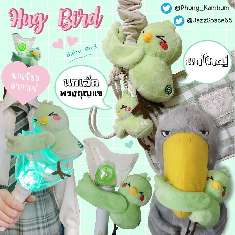 [พร้อมส่ง]ตุ๊กตานกเขียว ตุ๊กตานก GOT7 / Hug Bird | Shopee Thailand