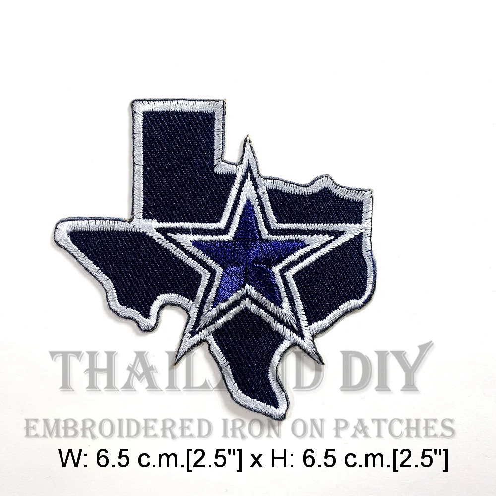 ตัวรีดติดเสื้อ งานปัก ดาว ทีม แดลลัส คาวบอยส์ อเมริกันฟุตบอล Dallas Cowboys Star NFL Patch ตัว ...
