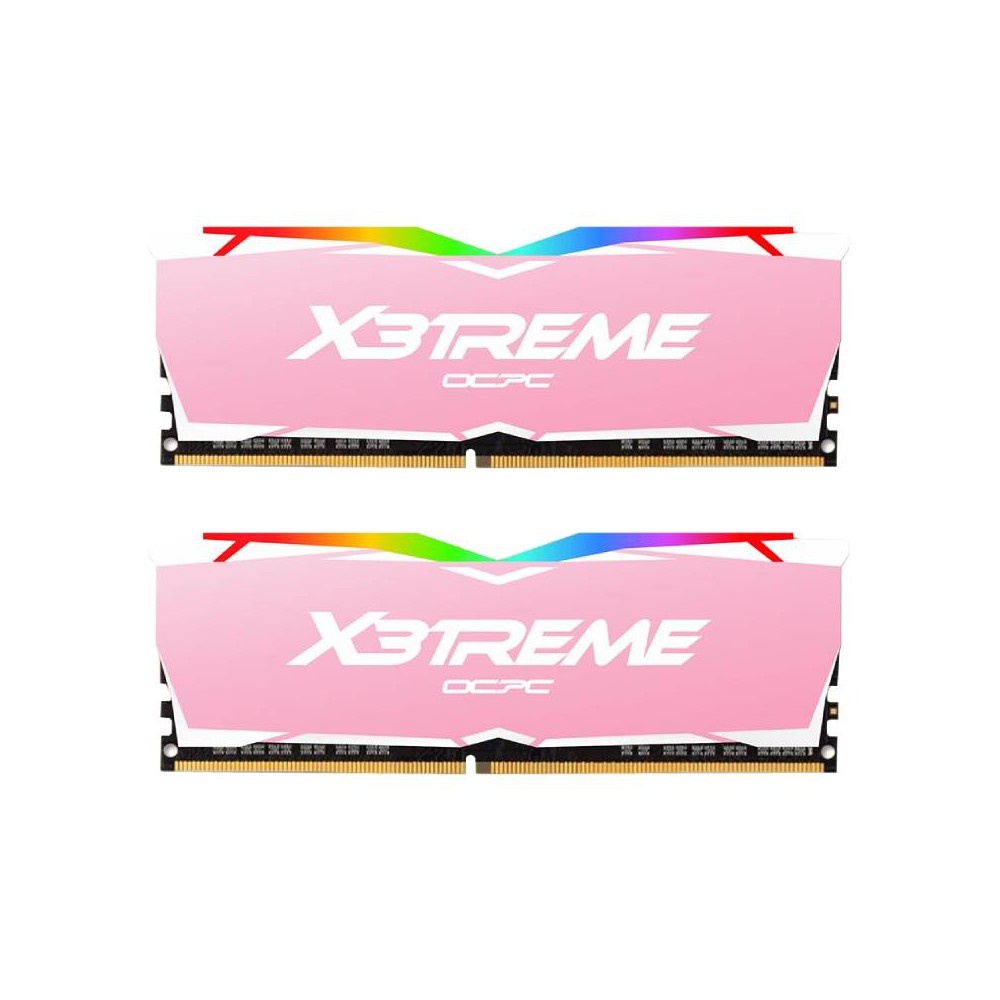 RAM OCPC X3TREME 16GB ( 8GB x2 ) bus 3200 / 3600 Black Pink DDR4 AURA ...