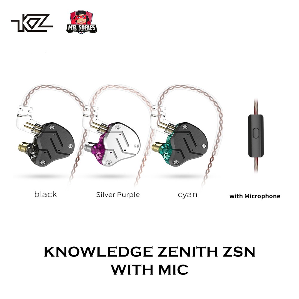 Zenith KZ ZSN 1DD+1BA หูฟังอินเอียร์ไฮบริด พร้อมไมโครโฟน | Shopee Thailand