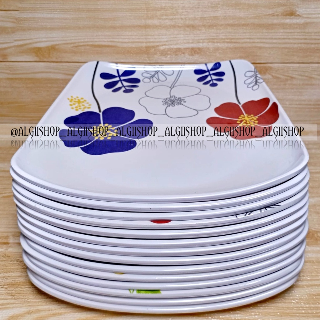 12 ชิ้น MELAMINE แผ่นแบนกล่องล่าสุด 9 นิ้วดอกไม้ MOTIF | Shopee Thailand