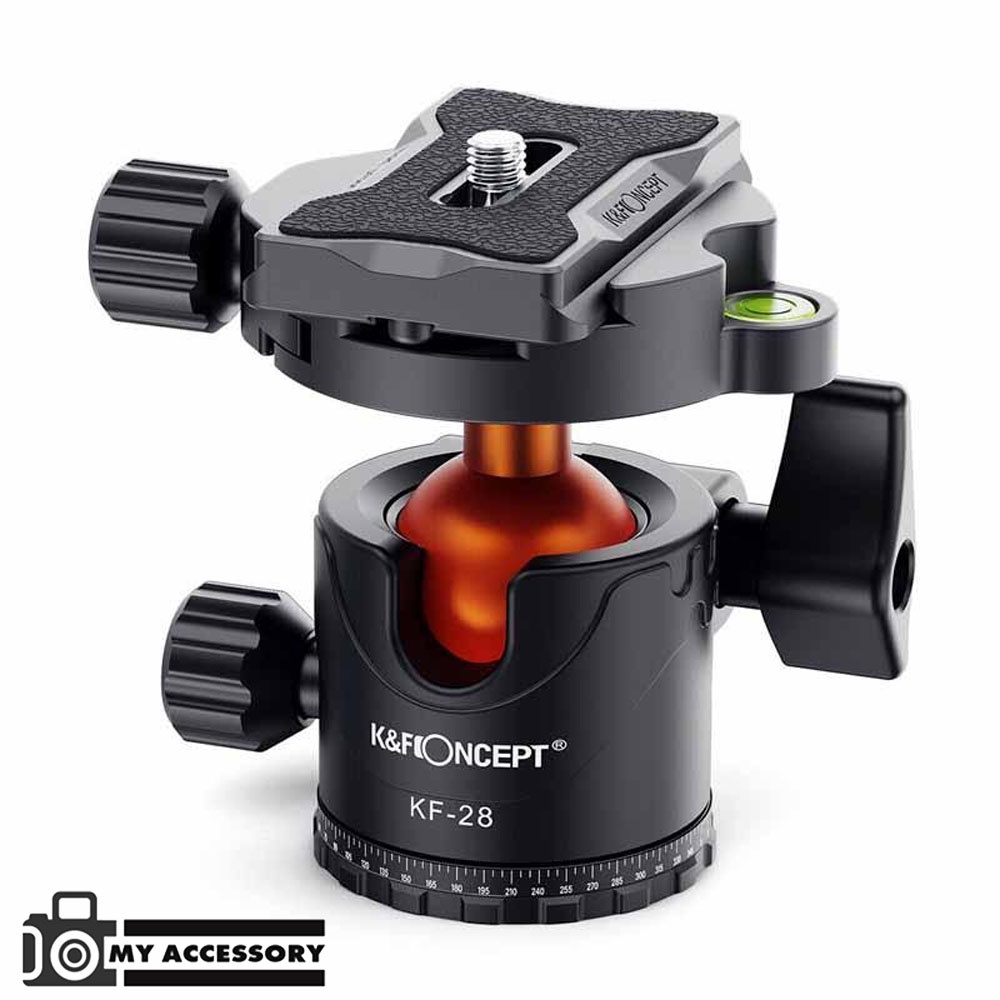 หัวบอล พร้อมเพลท K&F รุ่น KF-28 สำหรับใช้กับขาตั้งกล้อง (KF31.023V3) | Shopee Thailand