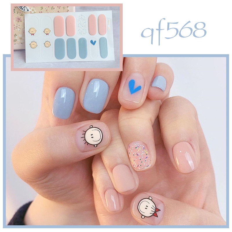 14pcs/สติ๊กเกอร์ติดเล็บ 3d กันน้ำ สติกเกอร์ติดเล็บ สติ๊กเกอร์น่ารัก ...