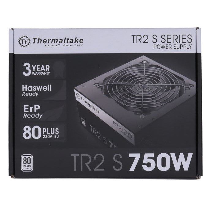 POWER SUPPLY (อุปกรณ์จ่ายไฟ) THERMALTAKE TR2 S 750W (80 PLUS) (PS-TRS ...