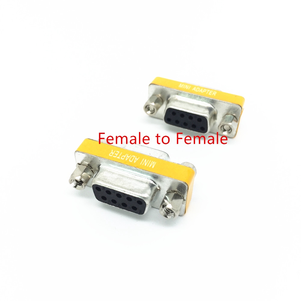 คุณภาพสูง Mini Null Modem Db 9 Female อะแดปเตอร์ปลั๊กเสียบเชื่อมต่อ ...