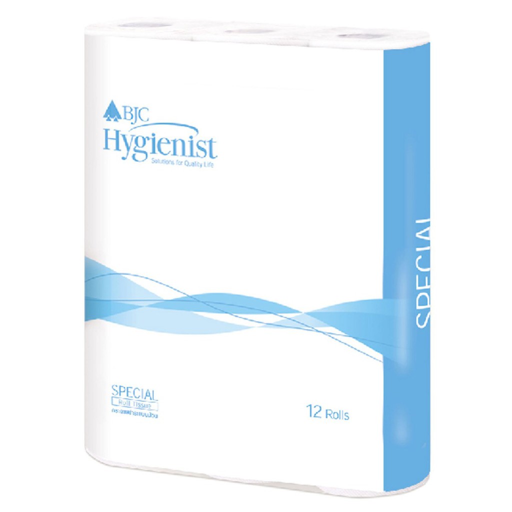 กระดาษทิชชูม้วน (แพ็ค12ม้วน) BJC Hygienist Special Tissue Roll (Pack of ...