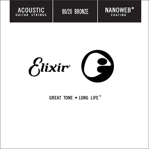 สายแยก Elixir Acoustic 80/20 Bronze Nanoweb Single Guitar Strings ...