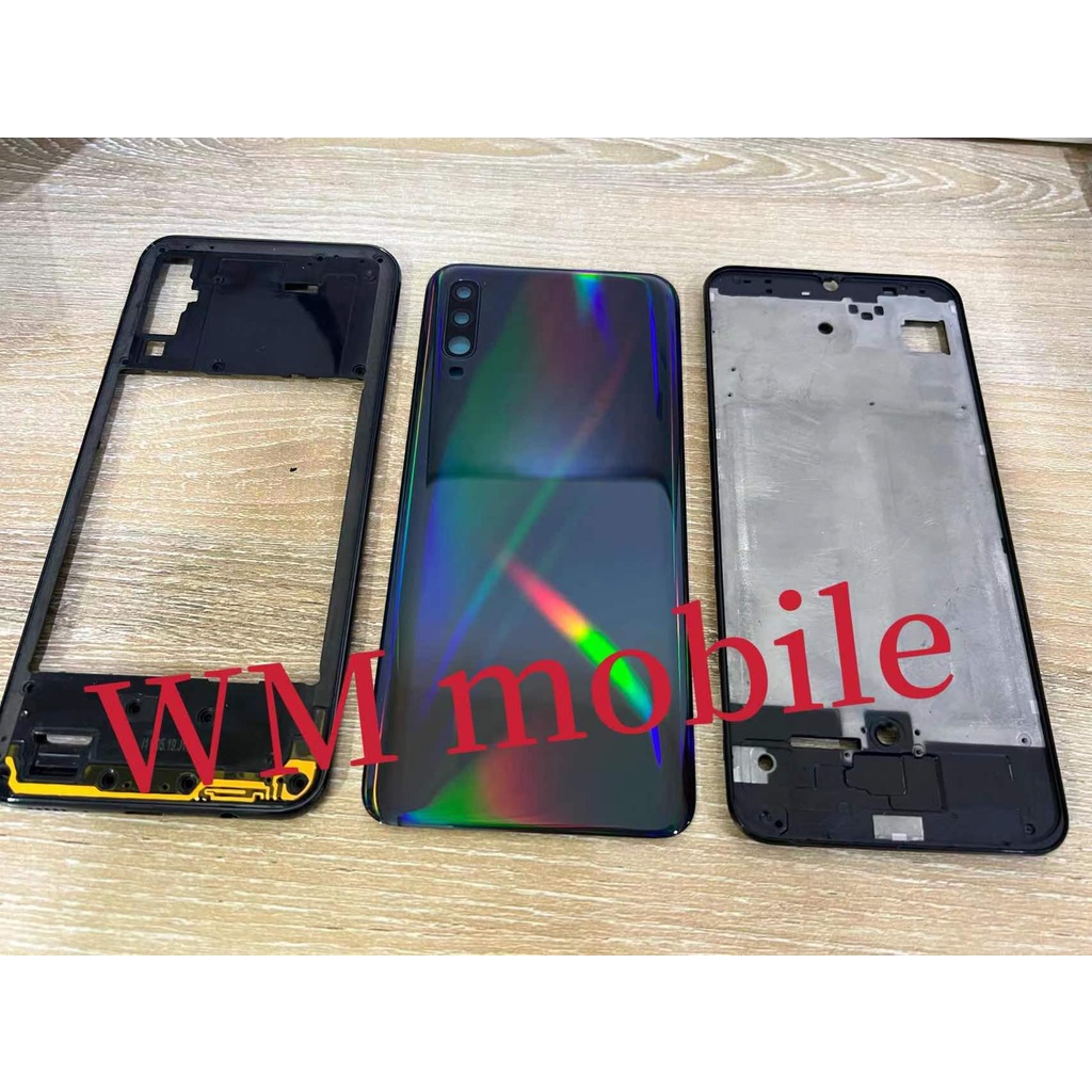 บอดี้ชุด body Samsung A50 /A505 ฝาหลัง+แกนกลาง+ขอบข้างเส้นทอง (แถมไขควงชุด) | Shopee Thailand