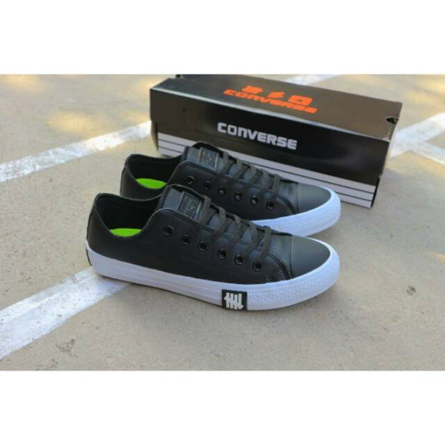 Convers UNDEFEATED CONVERS หนังสังเคราะห์ CONVERS รองเท้าหนังสีดํา ...