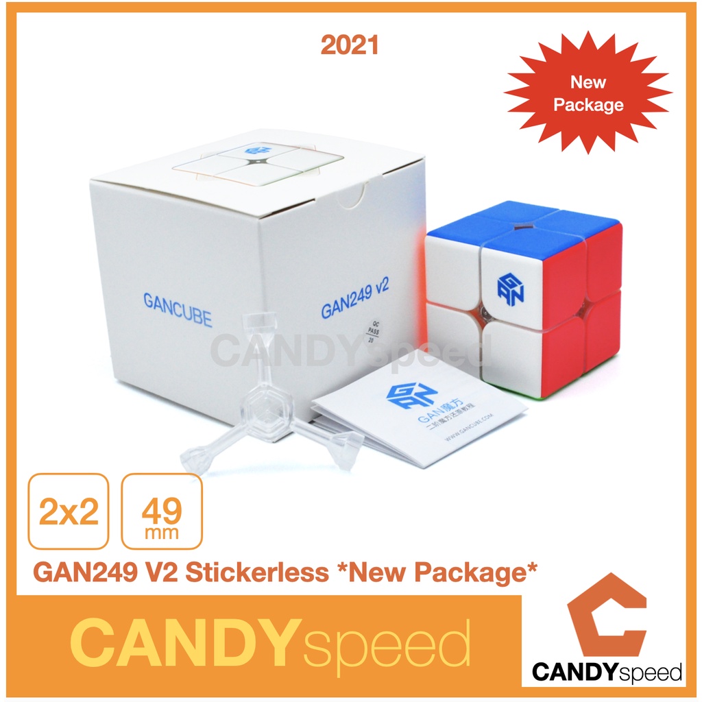 รูบิค GAN 249 V2 2x2 Stickerless *New Package 2021* | By CANDYspeed ...