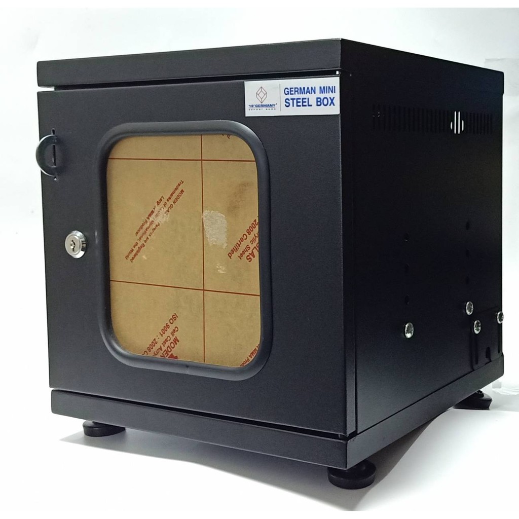 GERMAN MINI STEEL BOX w/Shelf (Black) 19" (30x30x30cm) | Shopee Thailand