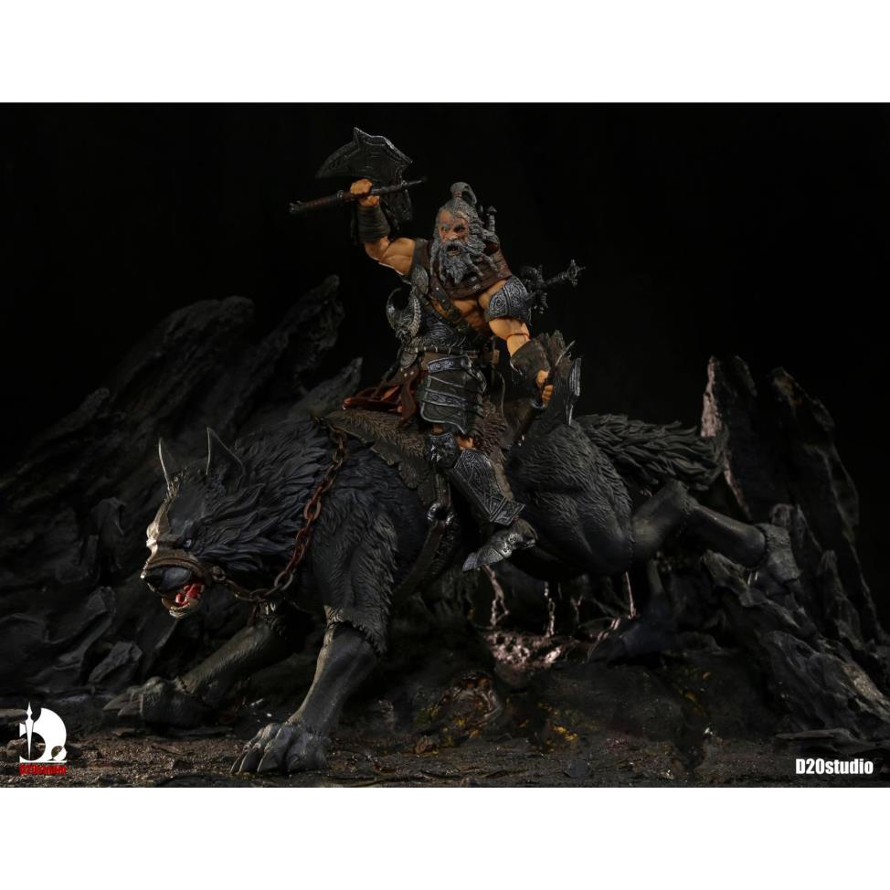 D20 Studio Metal Blade Black Giant Wolf 1/12" figure ดี20 สตูดิโอ แบล๊ค ...