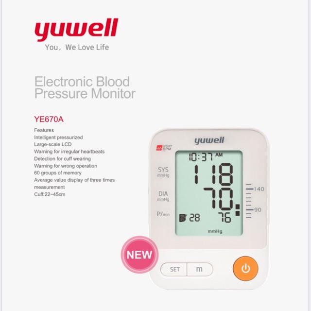 เครื่องวัดความดัน Yuwell รุ่น YE670A/YE670D เครื่องวัดความดันพูดได้ รับประกัน 5 ปี | Shopee Thailand