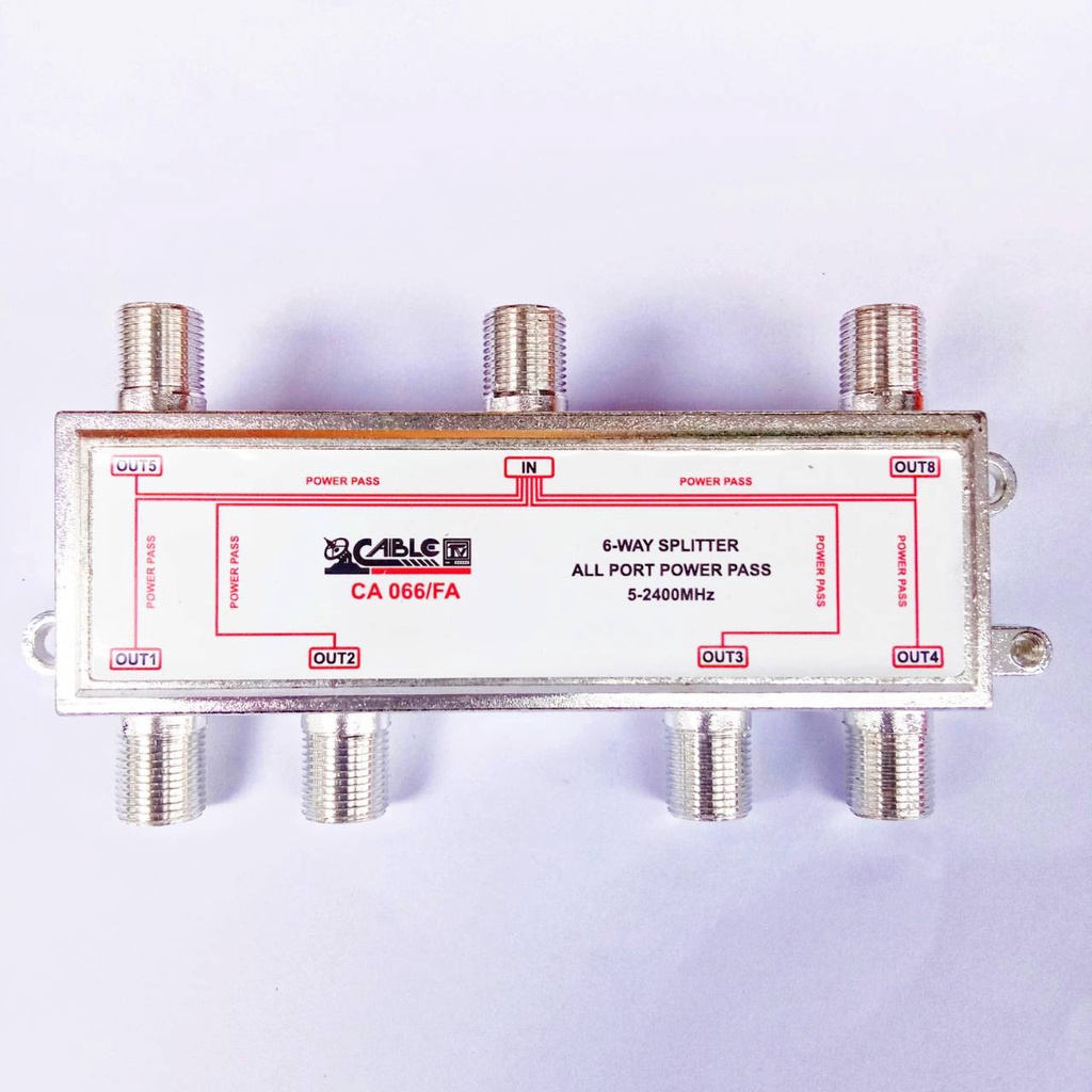 Splitter 6 ways ชนิด All Ports Powerpass สำหรับแยกสัญญาณดาวเทียม ยี่ห้อ ...