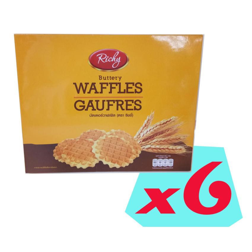 ริชชี่ บัตเตอร์วาฟเฟิล 12 ซอง x 15 กรัม x 6 กล่อง Richy Buttery Waffles ...