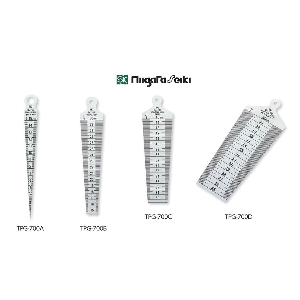 TPG-700 เตเปอร์เกจ Taper Gauge วัดร่อง วัดช่องว่าง วัดรูใน | Shopee ...