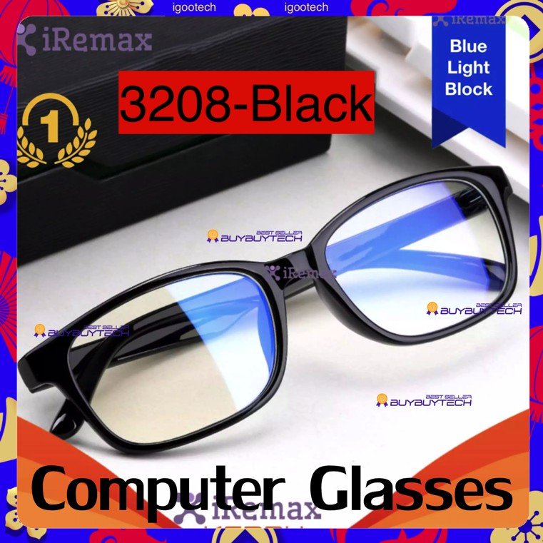 igootech Computer glasses แว่นตากรองแสง แว่นกรองแสง ทรงกลม งานพรีเมี่ยม (กรองแสงคอม กรองแสงมือ ...