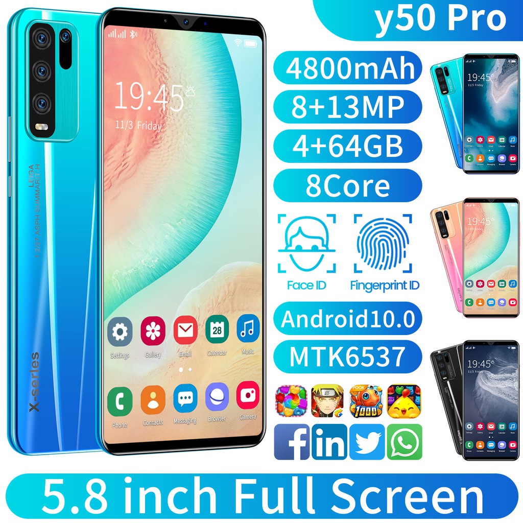 Vivo Y50Pro Android10.0 4 + 64 โทรศัพท์มือถือ โทรศัพท์มือถือราคาถูก รับ ...