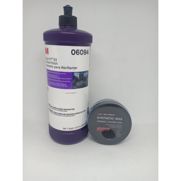 น้ำยาขัดละเอียด(06094) 3M และน้ำยาเคลือบสี synthetic waxชนิด ขี้ผึ้ง ...