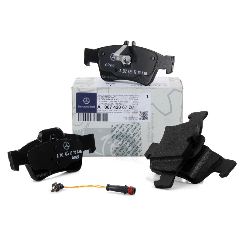 ผ้าเบรคหลัง benz พร้อมสายไฟเตือนเบรค สำหรับ E-class S-Class CLS oe A ...