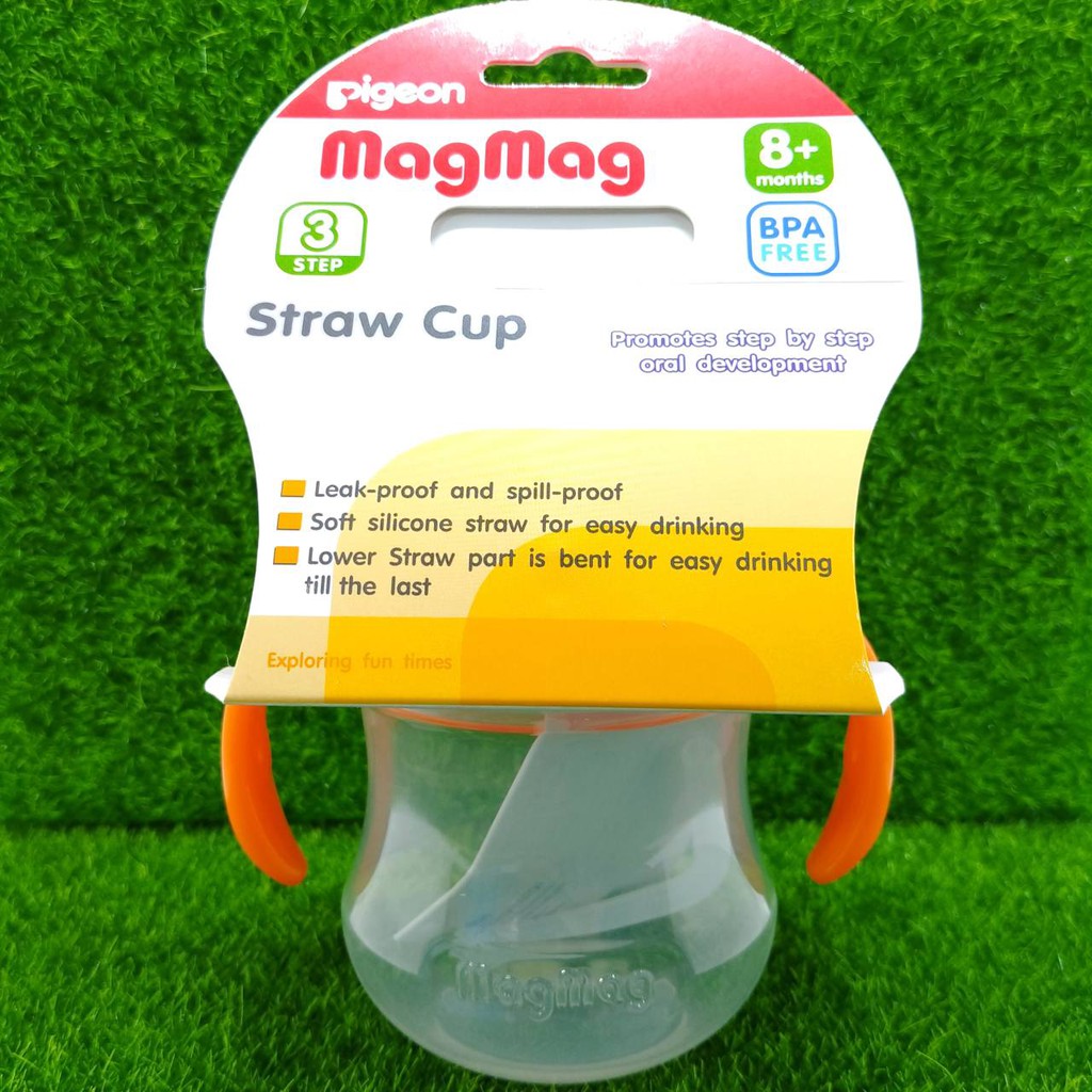 Pigeon แก้วหัดดื่ม พีเจ้น MagMag Spout Cup Step 3 สำหรับเด็ก 8 เดือน ...